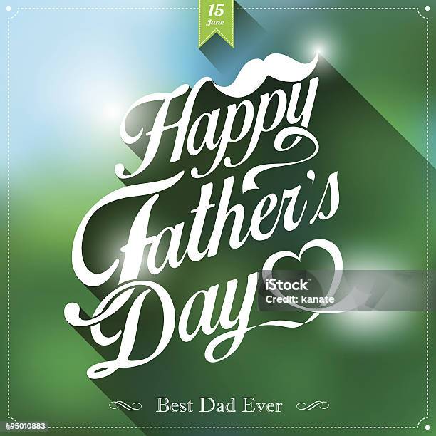 Happy Fathers Day Typographical Background Stock Illustration