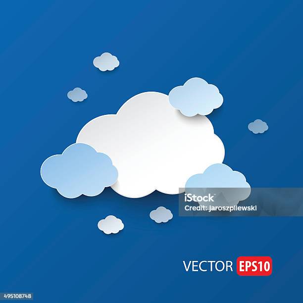 White Clouds On Sky Blue Background Vector向量圖形及更多雲 天空圖片 雲 天空