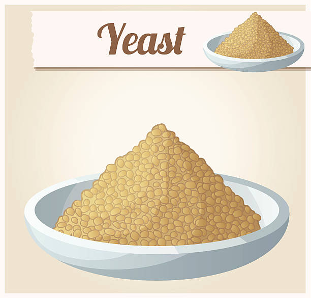 Yeast Cartoon Style With Name Illustration Stock Vect