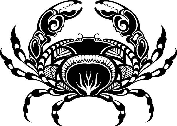 50 Cancer Crab Tattoo Silhouette Stock Illustrations Royalty Free