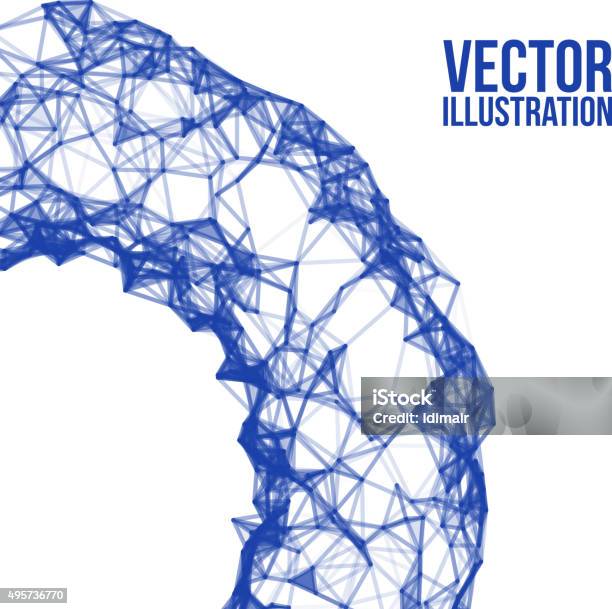 Latar Belakang Poligonal Wireframe Bentuk Abstrak Dengan Garis Dan