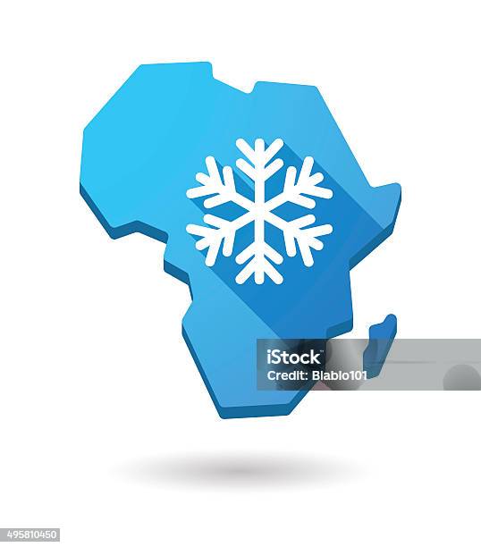 Vetores De África Continente Ícone De Mapa Com Floco De Neve E Mais