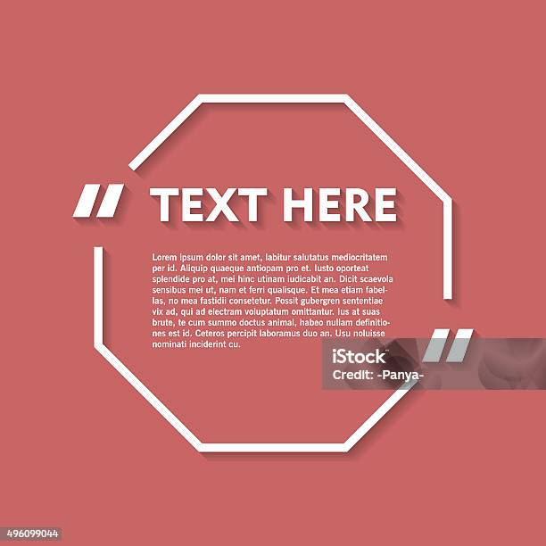 Icon Of Quotation Speech Bubble Template With Quote Sign Symbol向量圖形及更多