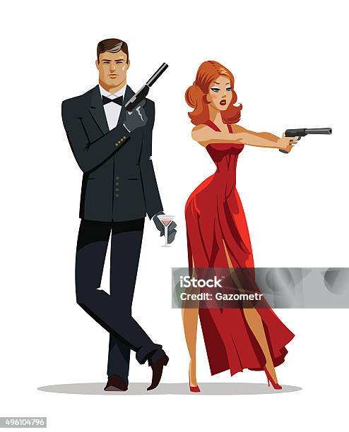 Team Of Secret Agents Stock Illustration Download Image Now 2015