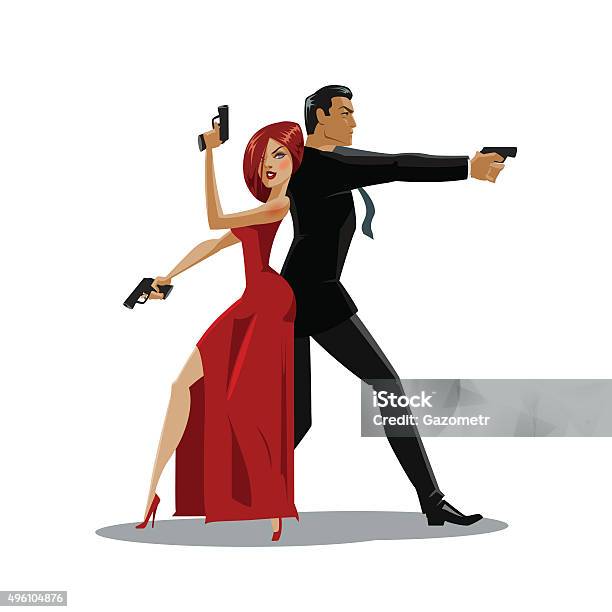 Team Of Secret Agents Stock Illustration Download Image Now Adult