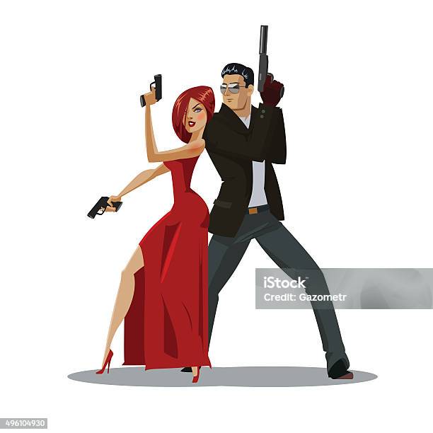 Team Of Secret Agents Stock Illustration Download Image Now Adult