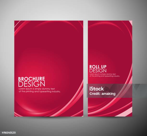 Garis Abstrak Vektor Brosur Desain Bisnis Template Atau Roll Up