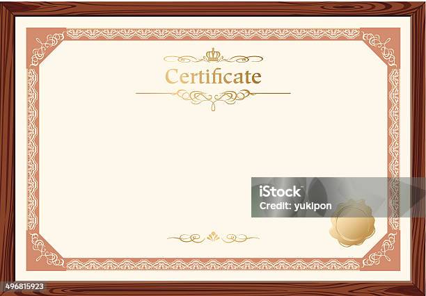 Retro Frame Certificate Template Vector向量圖形及更多優惠券圖片 優惠券 工藝雜物 式樣