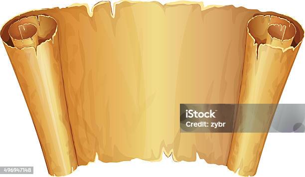 Big Golden Scroll Of Parchment向量圖形及更多紙捲軸圖片 紙捲軸 2015年 一個物體 Istock
