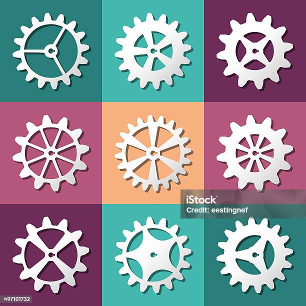 Cogwheel 격리됨에 설정합니다 벡터 일러스트레이션 2015년에 대한 스톡 벡터 아트 및 기타 이미지 2015년 개발