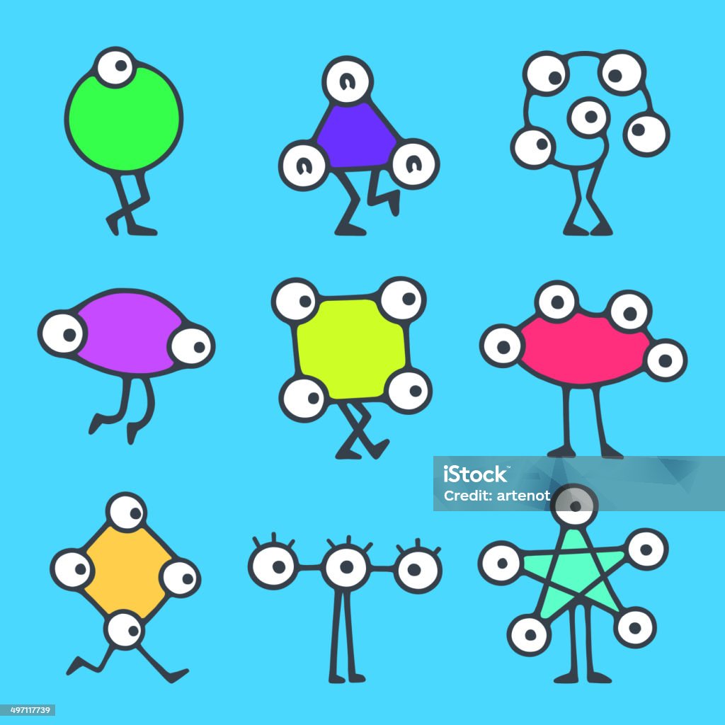 Cartoon Funny Monsters Set Stock Illustration Download Image Now