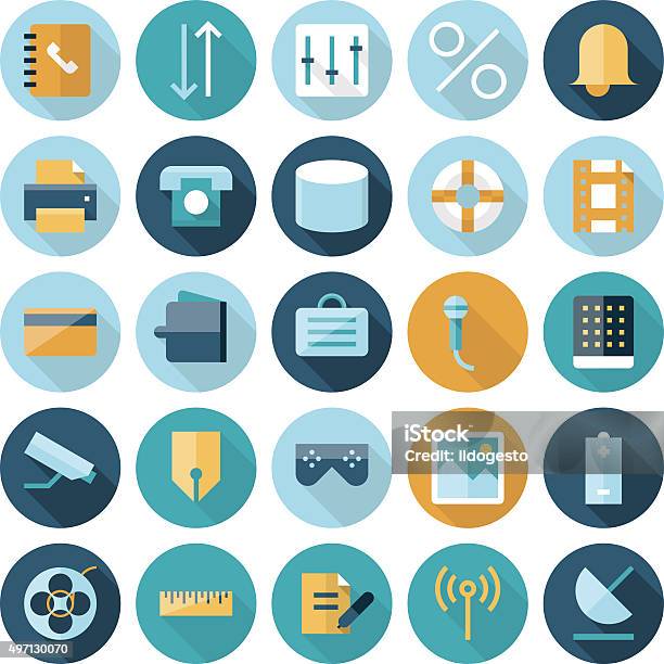 Flat Design Icons For User Interface向量圖形及更多2015年圖片 2015年 Brand Name