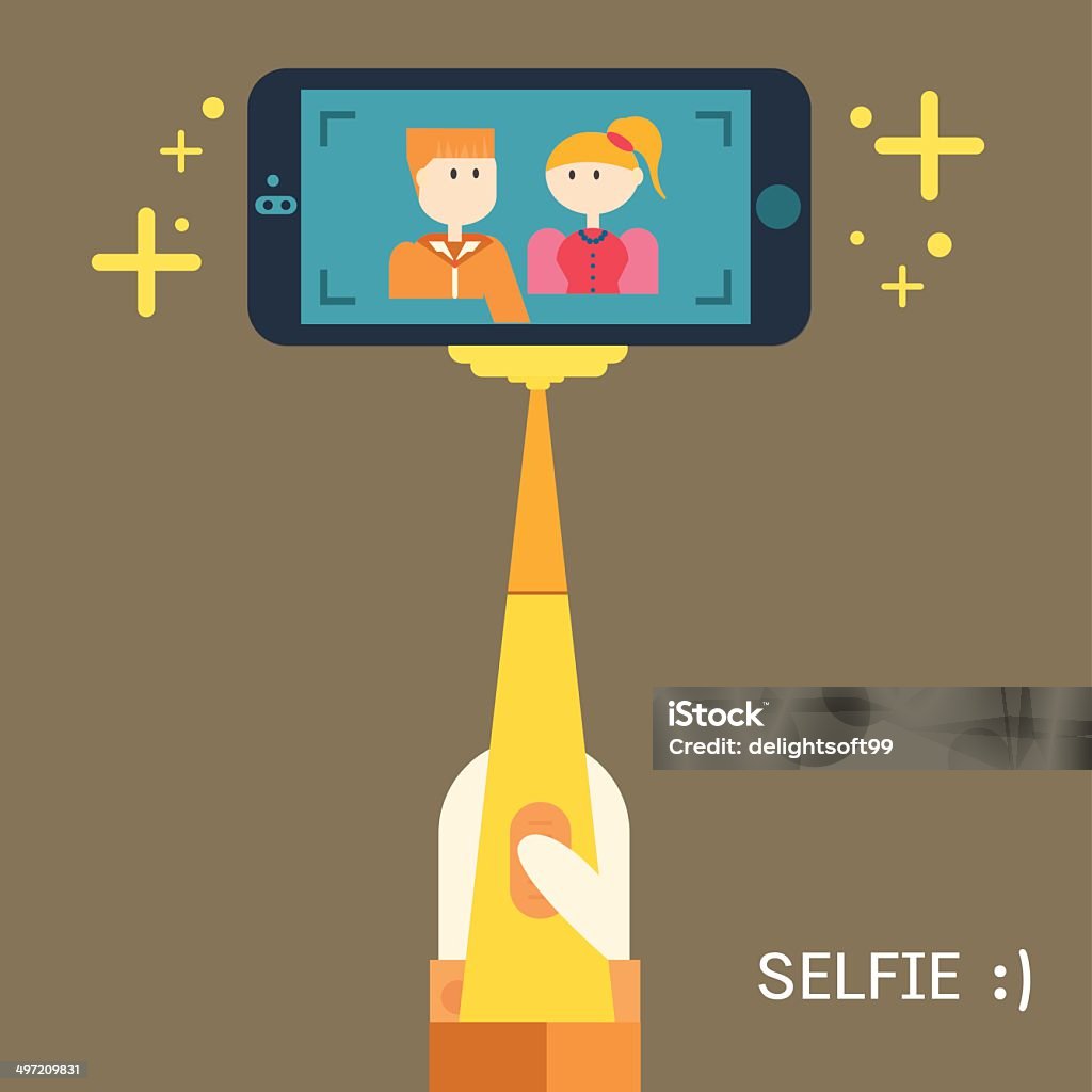 Selfie Stock Illustration Download Image Now Adult Beautiful