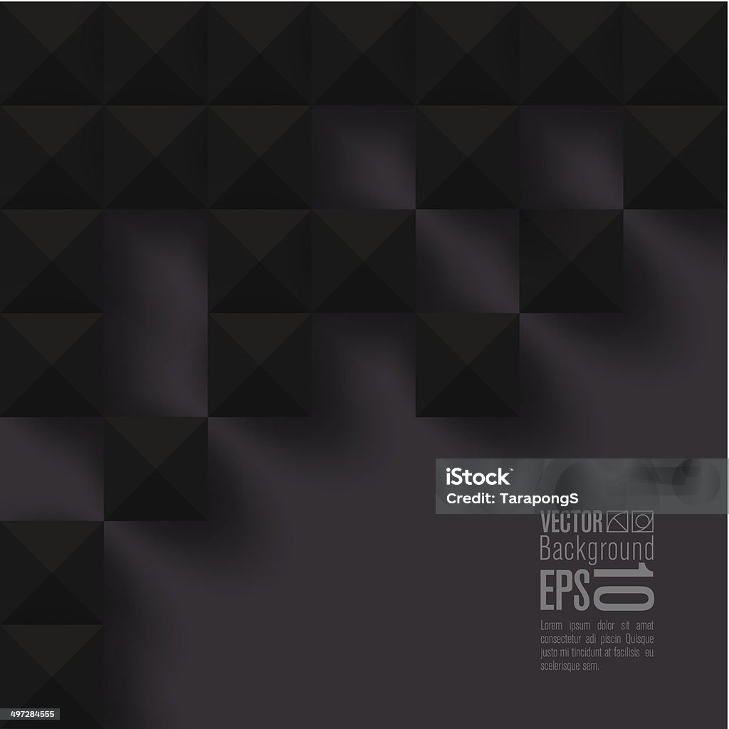 Black Abstract 3d Cube Design Geometric Background Stock Illustration
