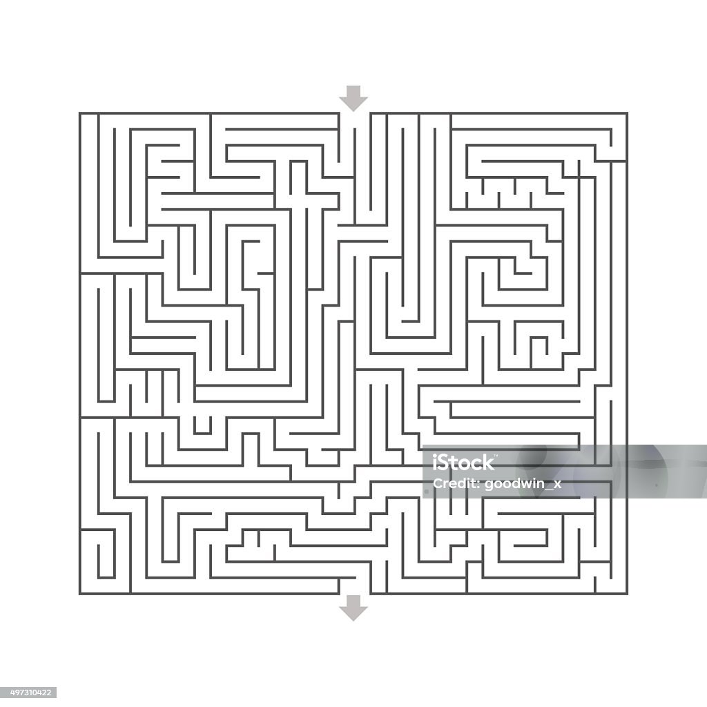 Maze Hard Design Puzzle With Specify Input And Output White Stock ... Maze Hard Design Puzzle With Specify Input And Output White Stock ...