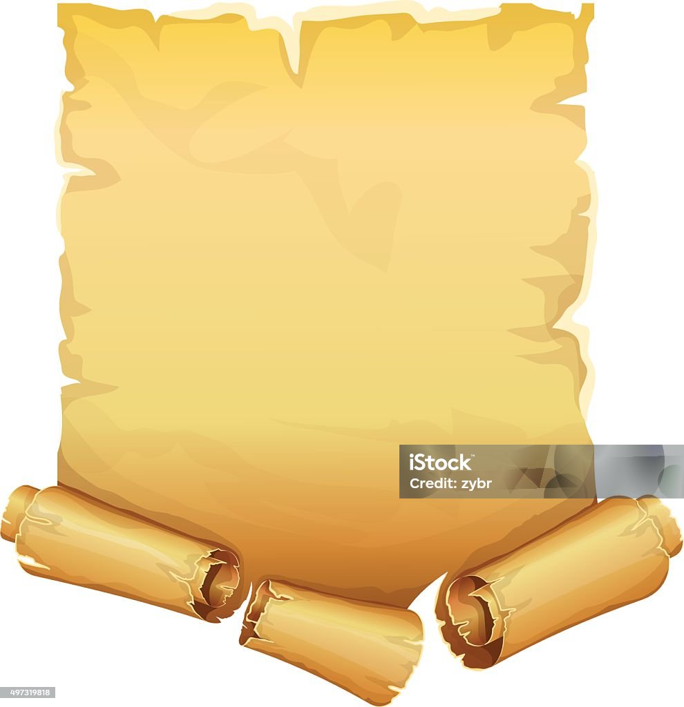 Big Golden Scroll Of Parchment向量圖形及更多一個物體圖片 一個物體 中古時代 信 文件 Istock
