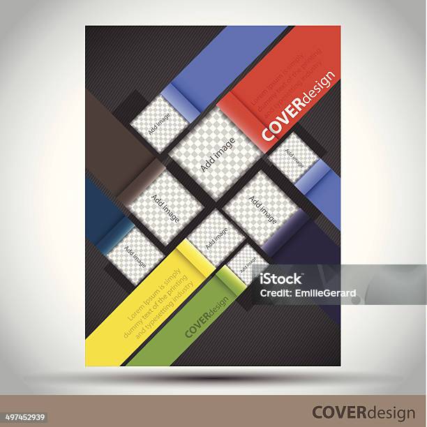 Brosur Vektor Selebaran Templat Desain Sampul Dengan Blok Kerangka