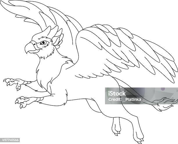 Griffin Coloring Page向量圖形及更多獅鷲 虛構人物圖片 獅鷲 虛構人物 2015年 剪貼畫 Istock