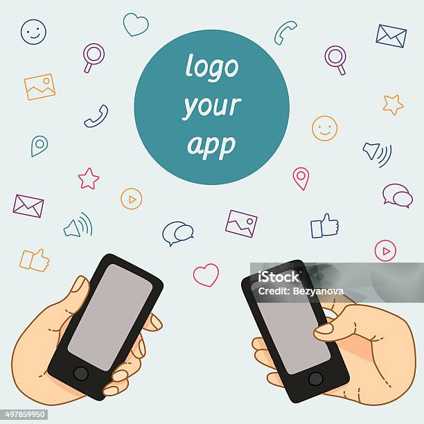 Demonstration Display Of A Mobile Phone Stock Illustration Download