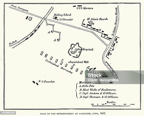 Plan Of The Entrenchment At Cawnpore Stock Illustration - Download ... Plan Of The Entrenchment At Cawnpore Stock Illustration - Download ...