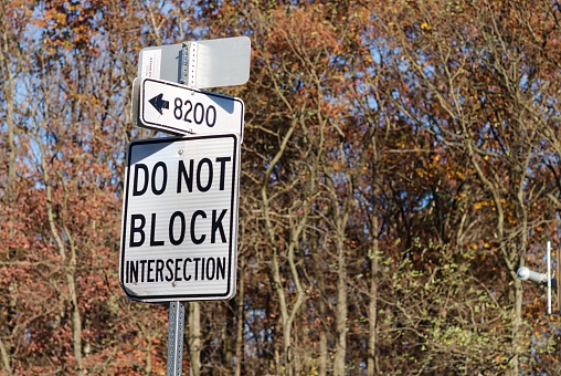 Do Not Block Intersection Road Sign Stock Photo - Download Image Now ... Do Not Block Intersection Road Sign Stock Photo - Download Image Now ...