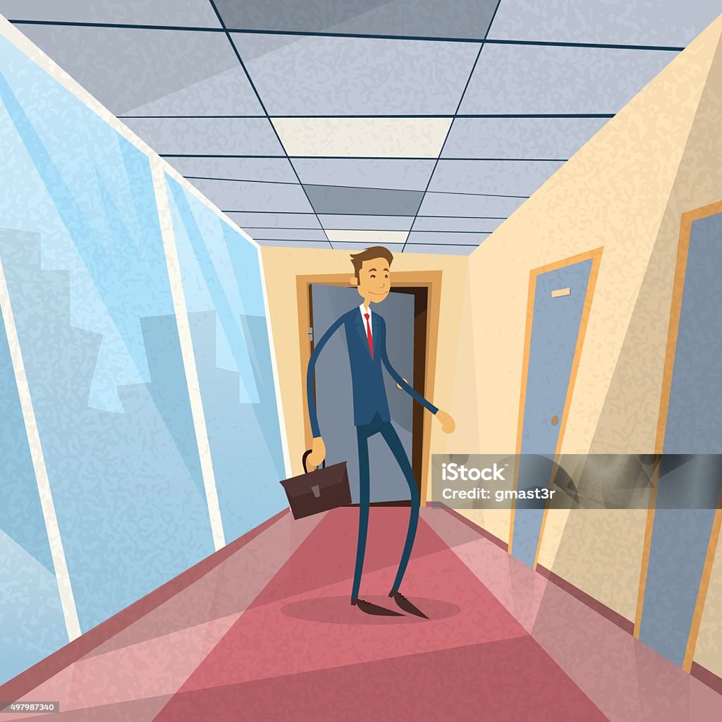 Businessman Standing Near Door Office Stock Illustration - Download ... Businessman Standing Near Door Office Stock Illustration - Download ...