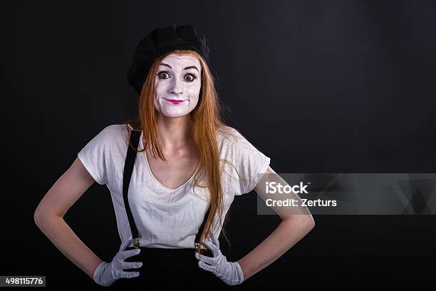Mime 여자아이 Handson엉덩이 2015년에 대한 스톡 사진 및 기타 이미지 2015년 마임 빨간 머리 Istock