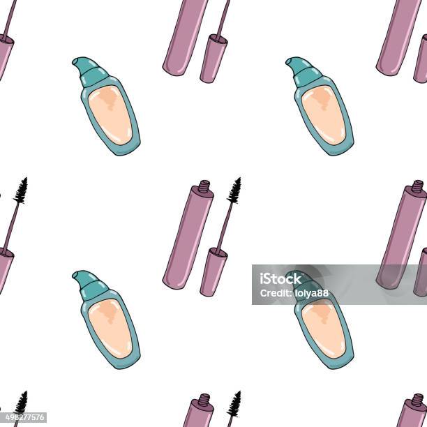 Makeup Seamless Pattern Stock Illustration Download Image Now 2015 Adult Arts Culture And