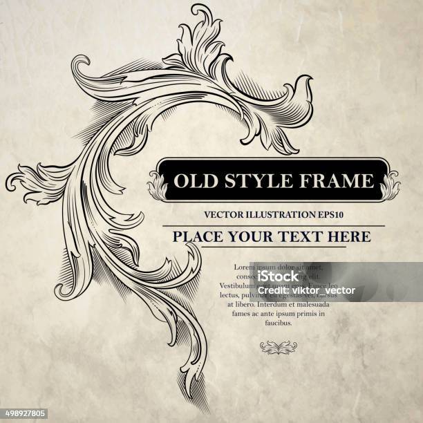 Vintage Frame Vector Illustration向量圖形及更多復古風格圖片 復古風格 華麗的 式樣 Istock