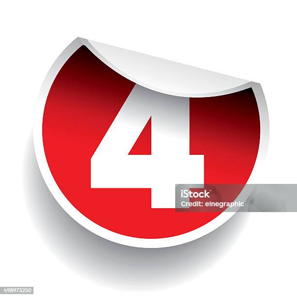 Number Four Sticker Vector Label Red Stock Illustration - Download ... Number Four Sticker Vector Label Red Stock Illustration - Download ...
