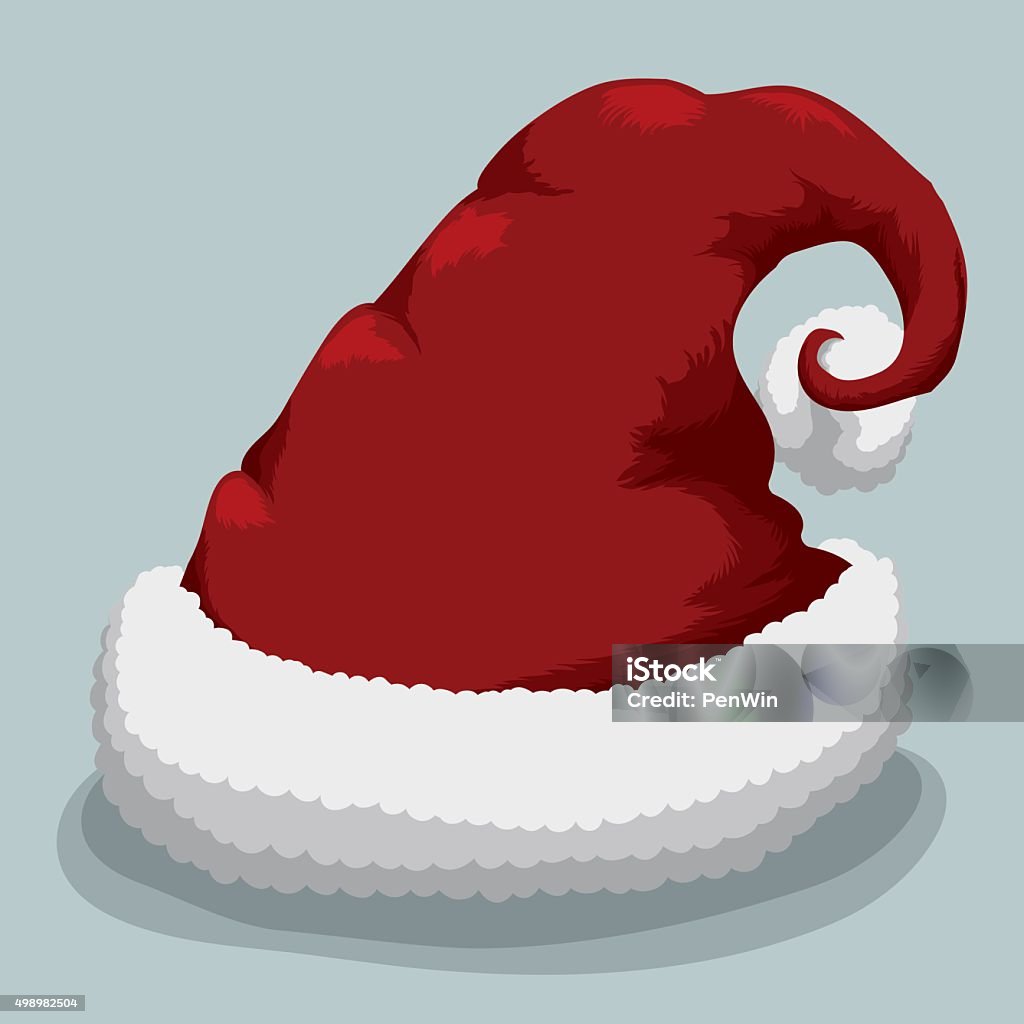 Santas Hat Isolated Stock Illustration Download Image Now 2015 Cap