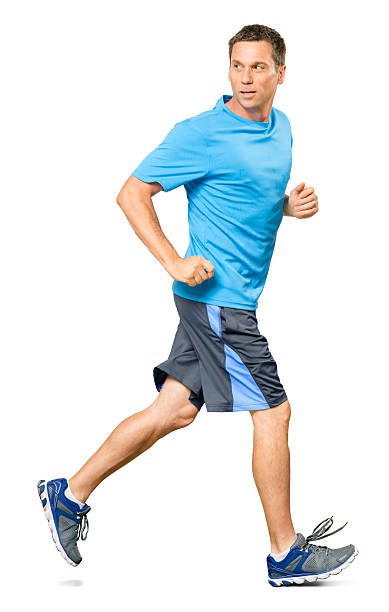 Man Running Looking Back Man Running Looking Back