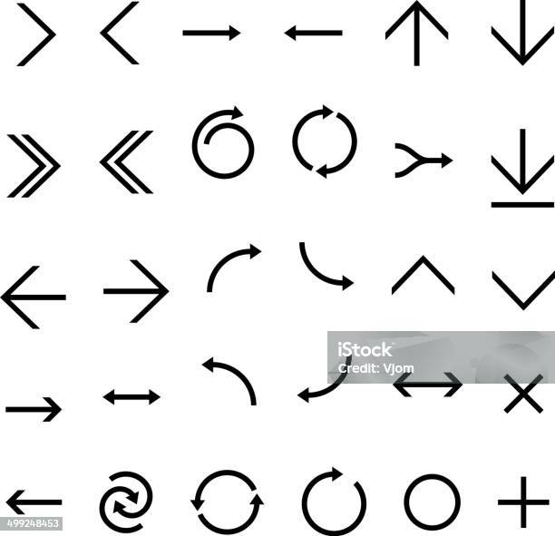 Set Of Arrow Icons向量圖形及更多箭頭符號圖片 箭頭符號 苗條 互聯網 Istock