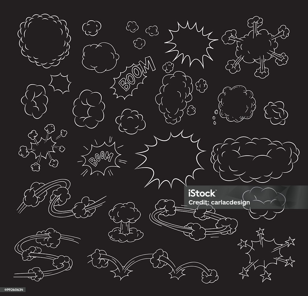 Collection Of Comic Icons Vector Illustration Stock Illustration