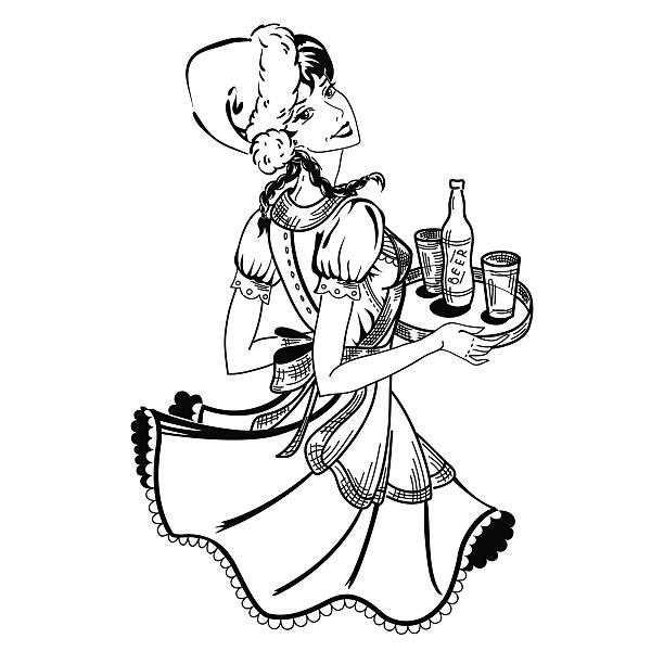 70 Pin Up Waitress Cartoons Stock Illustrations Royalty Free Vector