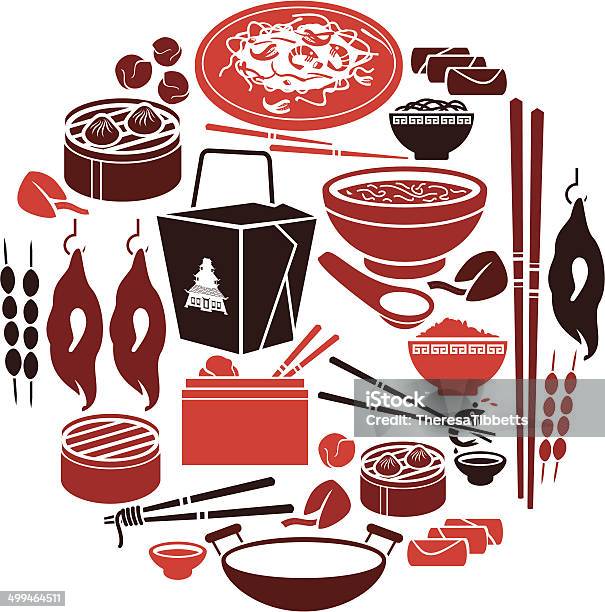 Chinese Food Icon Set Stok Vektör Sanatı And Çin Mutfağı‘nin Daha Fazla