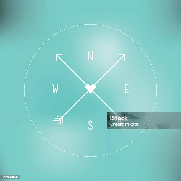 Minimal Wind Rose Blurred Background向量圖形及更多方向儀圖片 方向儀 心型 交通要道 Istock