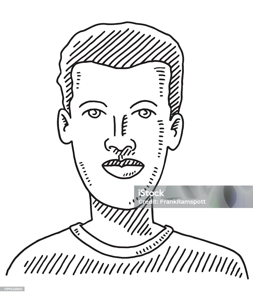 Gambar Pria Wajah Pemuda Ilustrasi Stok Unduh Gambar Sekarang Sketsa Gambar Laki Laki