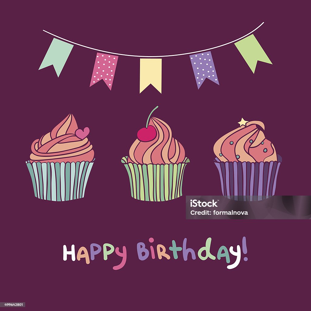 Vector Illustration Of Cupcakes Stock Illustration Download Image Now