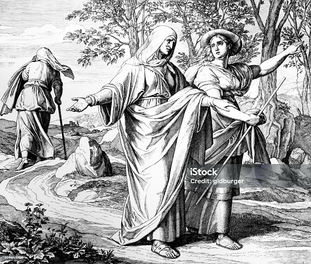 Naomi And Ruth Return To Bethlehem Stock Illustration Download Image