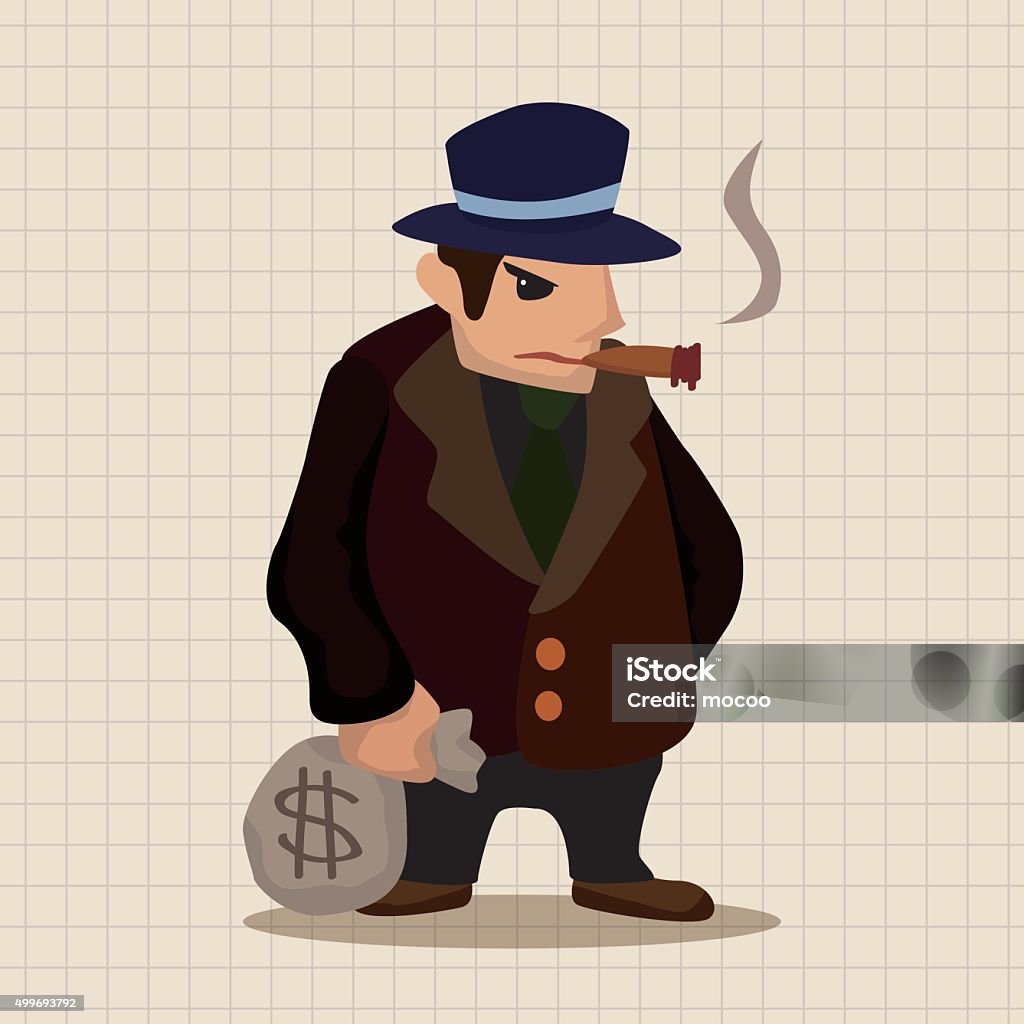 Ilustración De Mafia Tema Elementos Y Más Vectores Libres De Derechos