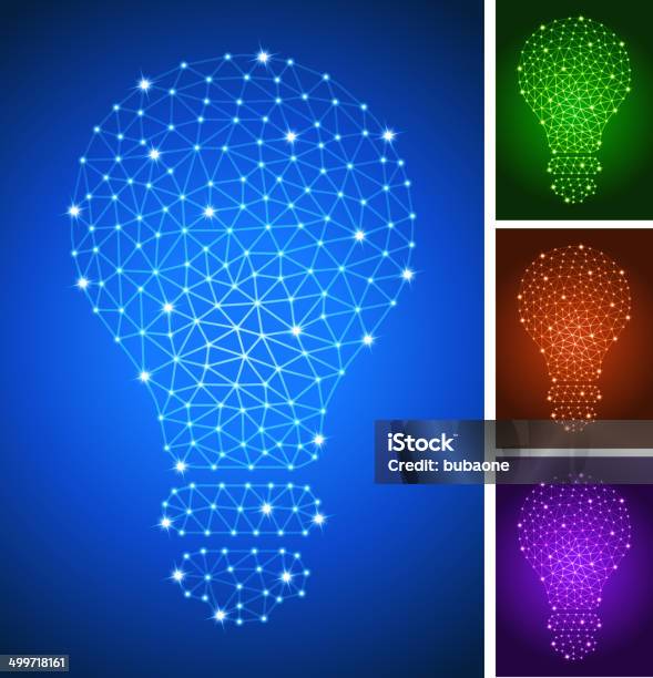 Lightbulb On 삼각형 노드 연결 구조 벡터 아트 전구에 대한 스톡 벡터 아트 및 기타 이미지 전구 회로판 컴퓨터