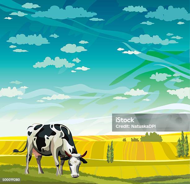Cow 가축떼 및 현장 축우에 대한 스톡 벡터 아트 및 기타 이미지 축우 방목장 0명 Istock