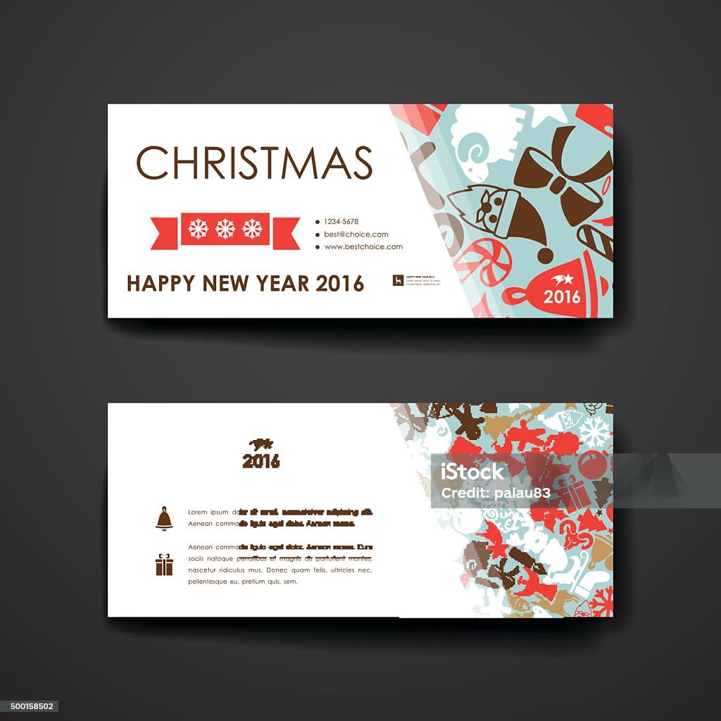 Set Of Modern Design Banner Template In Christmas Style Stock