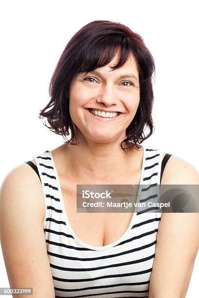 43 Jahre Alte Frau Expressionslächeln Glückliche Stockfoto Und Mehr