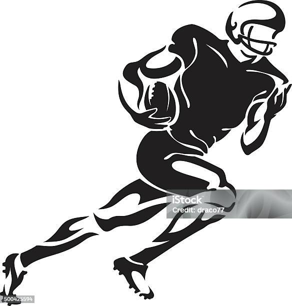 American Football Player 실루엣에 대한 스톡 벡터 아트 및 기타 이미지 실루엣 미식 축구 컷아웃