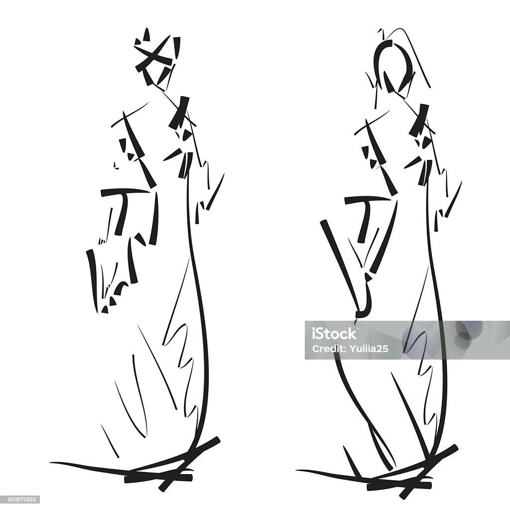 Ilustración De Moda Modelos De Dibujo Y Más Vectores Libres De Derechos
