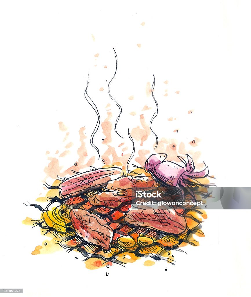 Bbq 목탄색 바비큐 일러스트 고기에 대한 스톡 벡터 아트 및 기타 이미지 고기 굽기 돼지고기 Istock