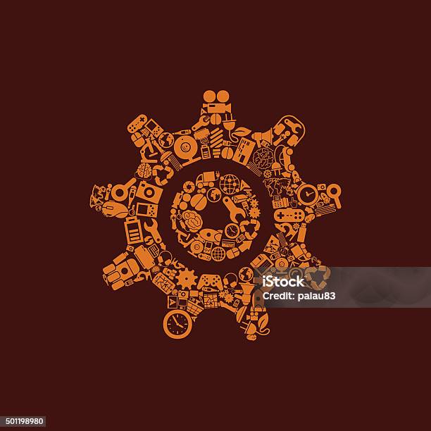 Cogwheel 아이콘크기 기어 기계 부분에 대한 스톡 벡터 아트 및 기타 이미지 기어 기계 부분 기업 재무와 산업 기하