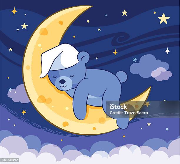 Sweet Dreams 0명에 대한 스톡 벡터 아트 및 기타 이미지 0명 곰 구름 Istock